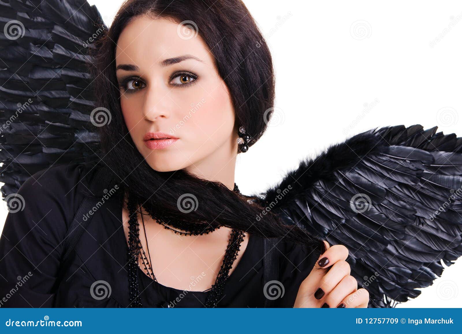 Black angel stock image. Image of lovely, attractive - 12757709