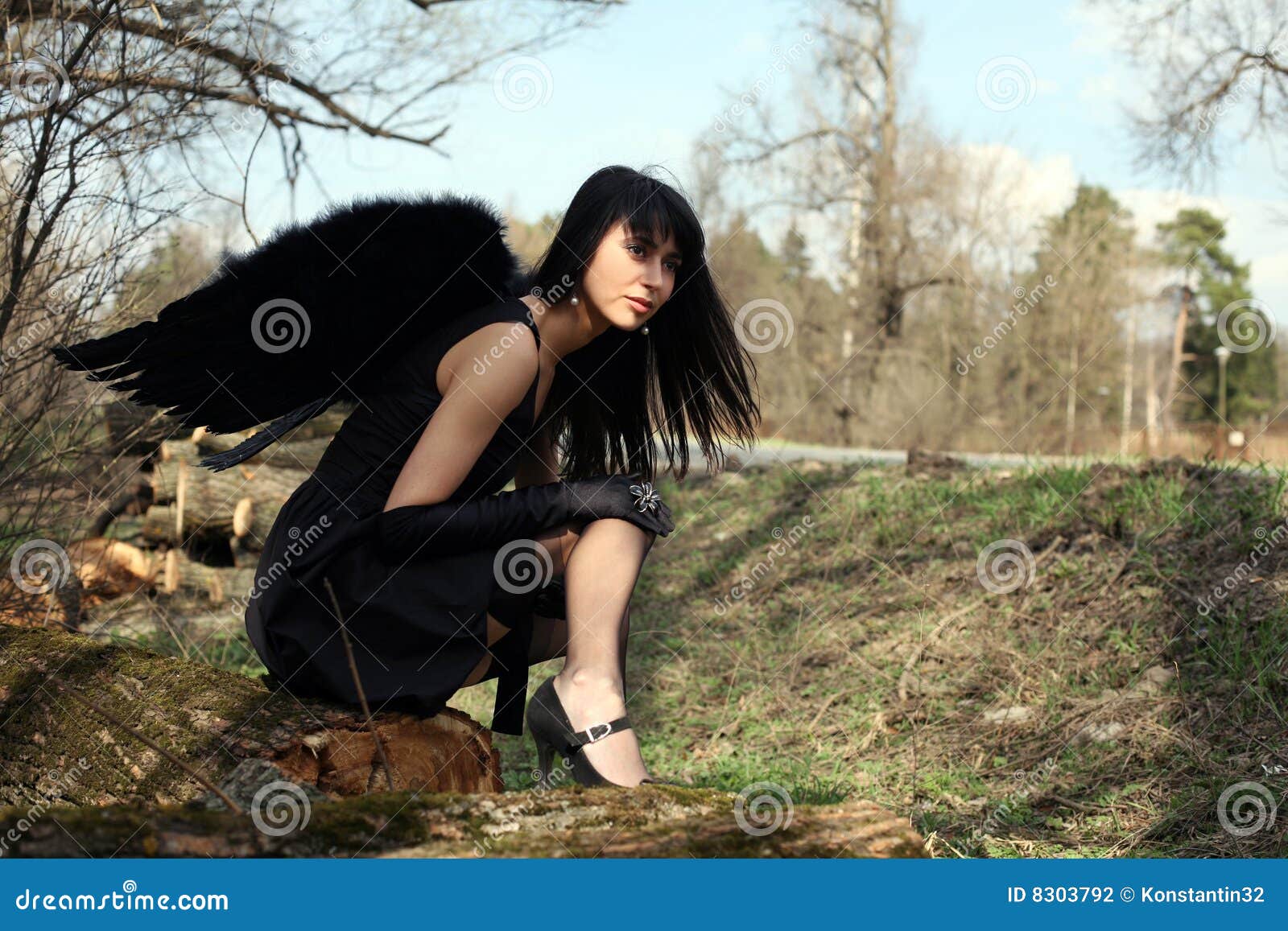 Black angel stock photo. Image of abstract, dreams, angel - 8303792