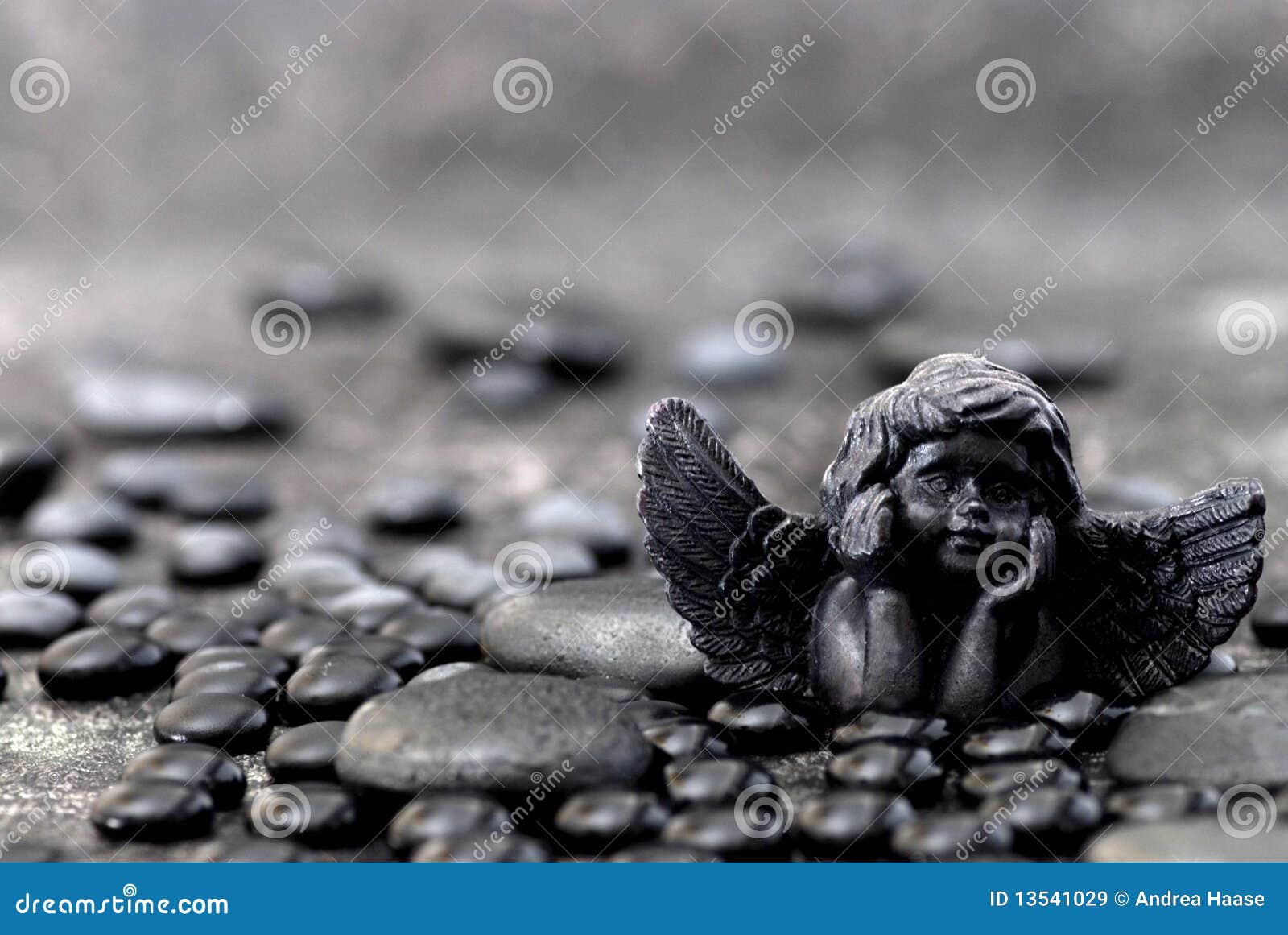Black angel and stone stock image. Image of statue, stone - 13541029
