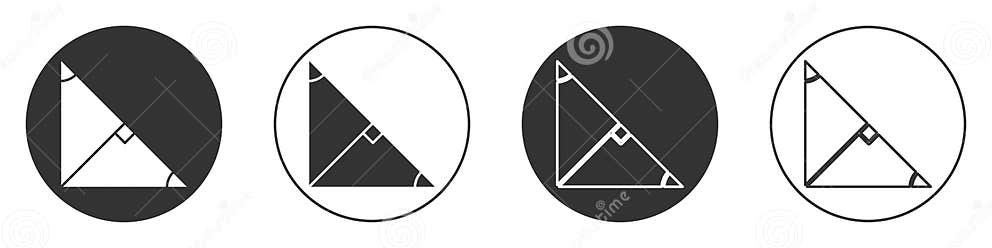Black Angle Bisector of a Triangle Icon Isolated on White Background ...