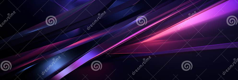 Black Angular Shapes and Lines, Dark Purple Gradient Background and ...
