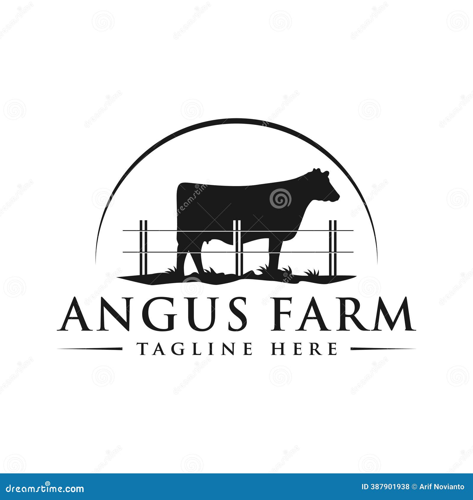 Angus Cattle Farm Logo And Cutting Royalty-Free Stock Photo ...