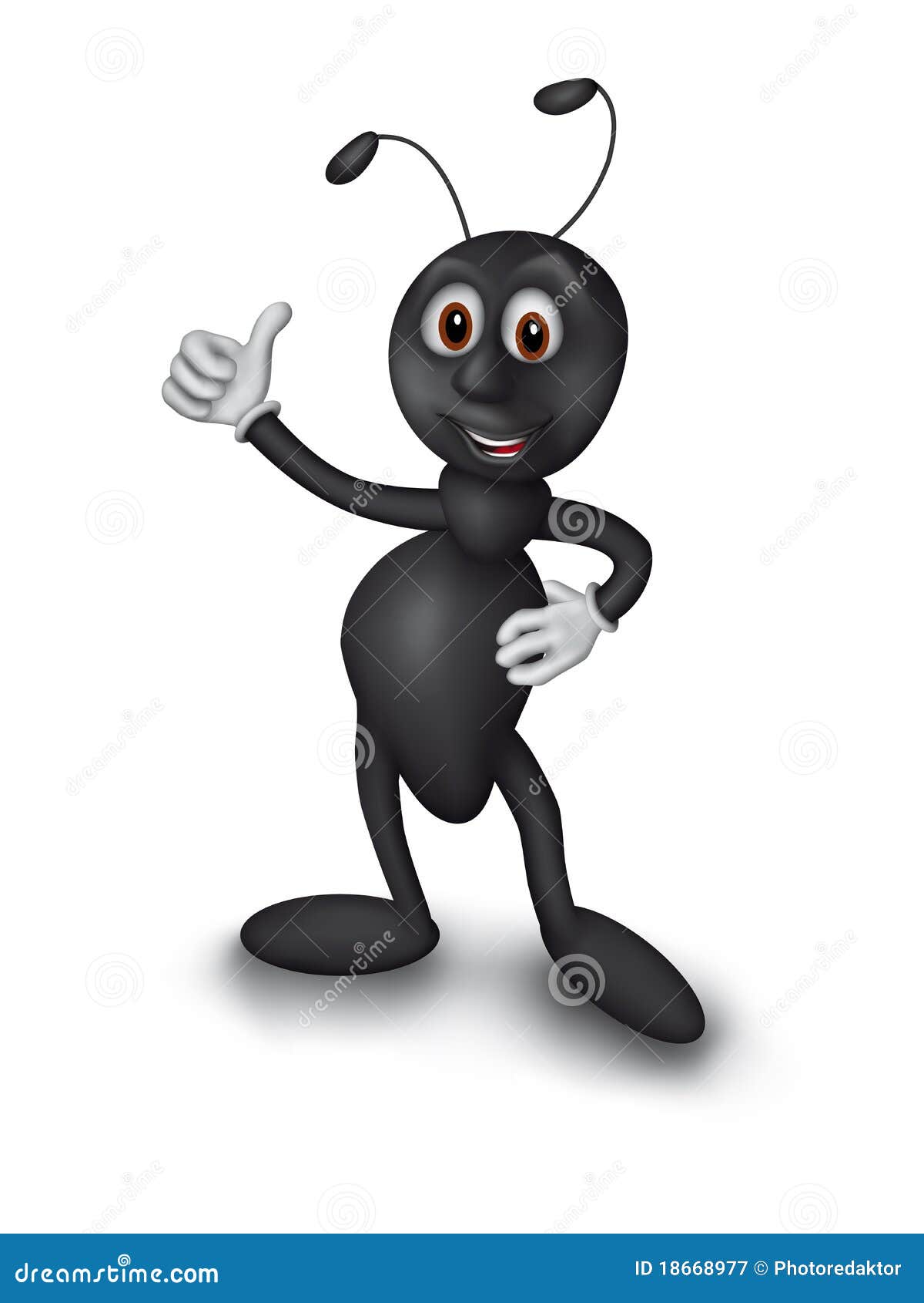 Black ant stock illustration. Illustration of male, humorous - 18668977