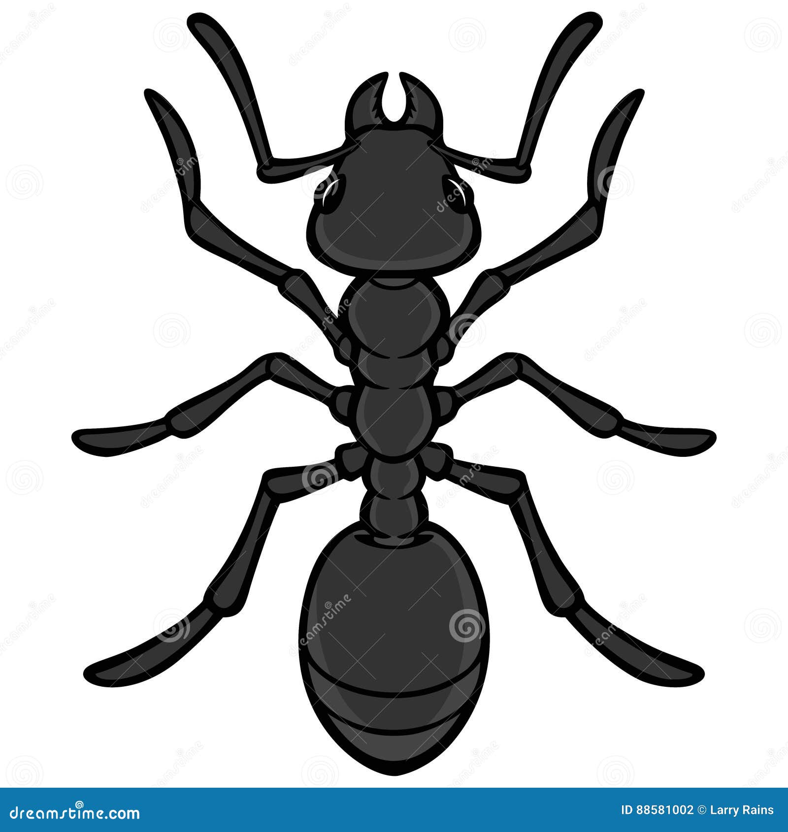 Black Ant stock vector. Illustration of cartoon, pest - 88581002