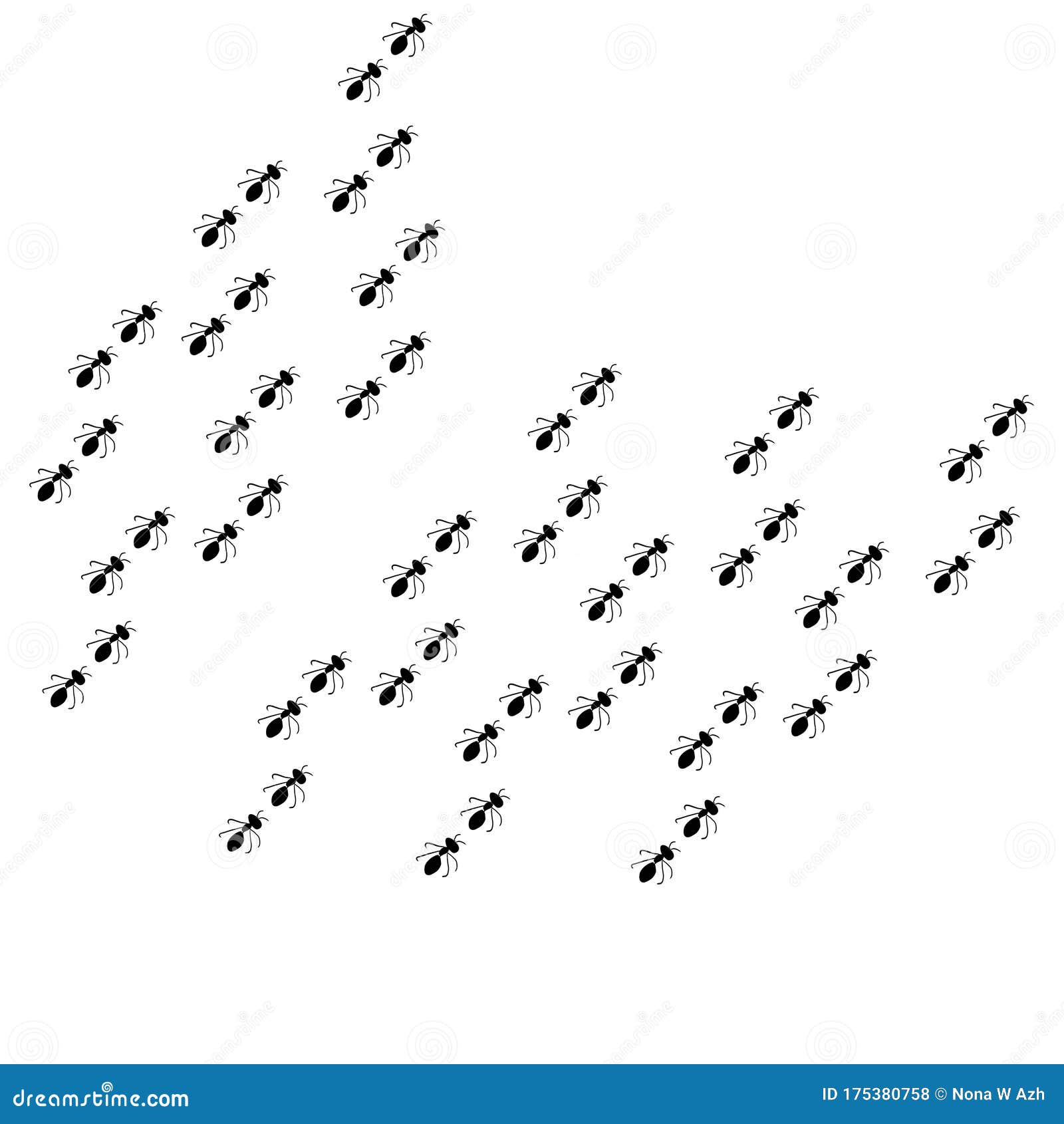 Black Ants Abstract with Teamwork Ilustration Stock Illustration ...