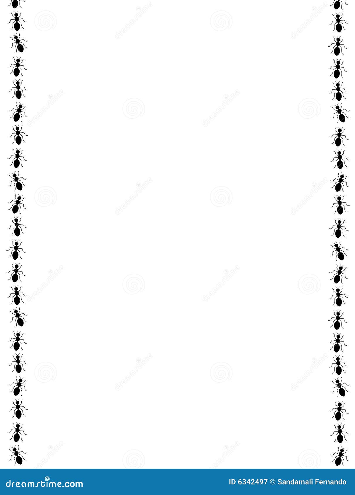 Black ants border / frame stock vector. Illustration of isolated - 6342497