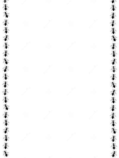 Black ants border / frame stock vector. Illustration of isolated - 6342497