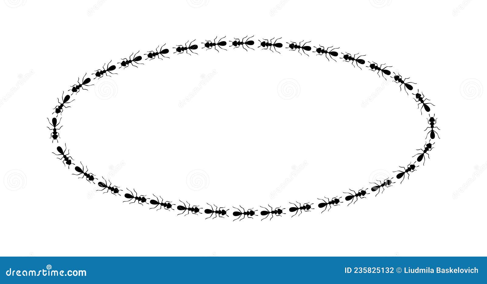 Red Ants Border / Frame Vector Illustration | CartoonDealer.com #6342528