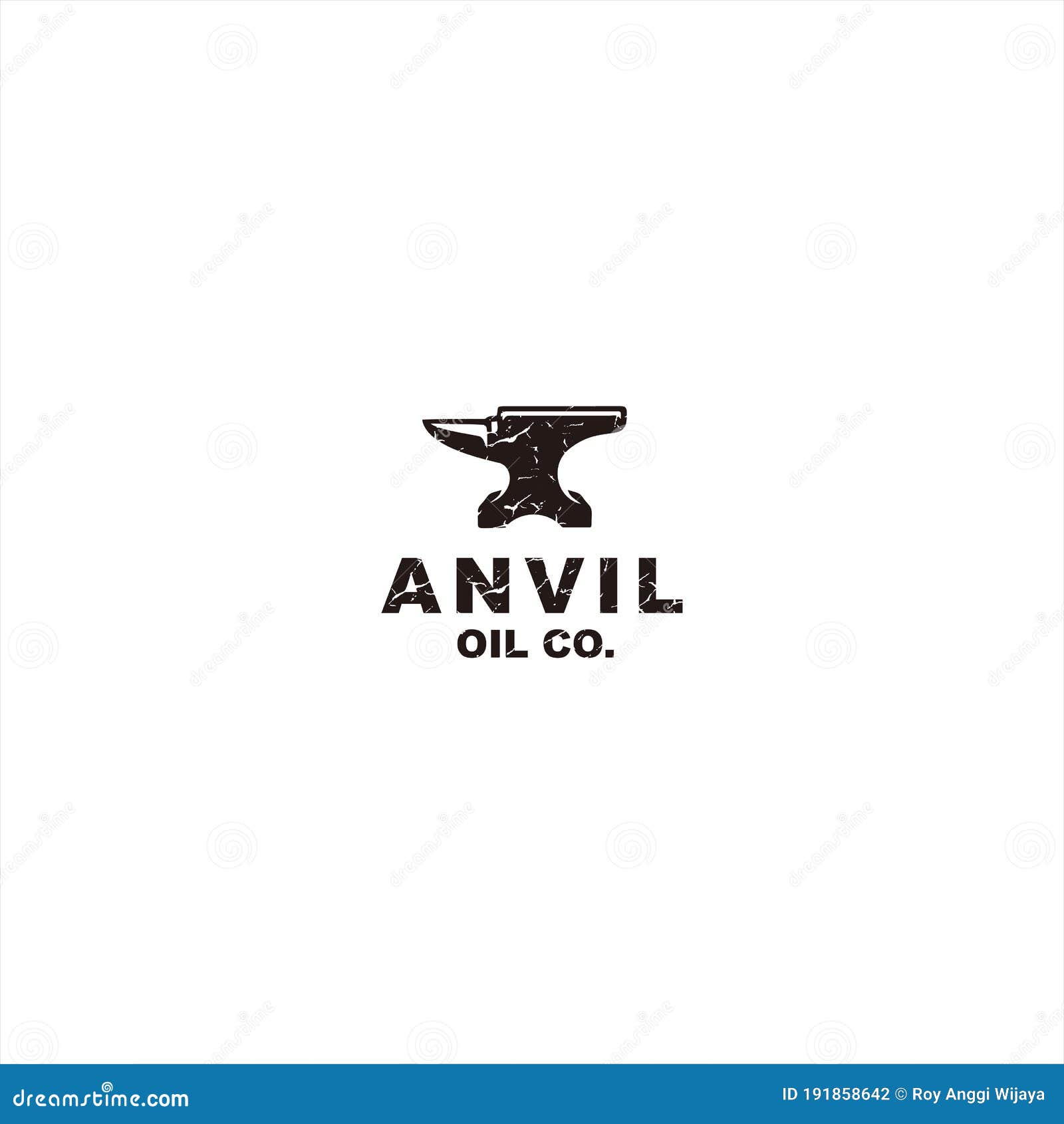 Black Anvil Logo Template Design Stock Vector - Illustration of metal ...