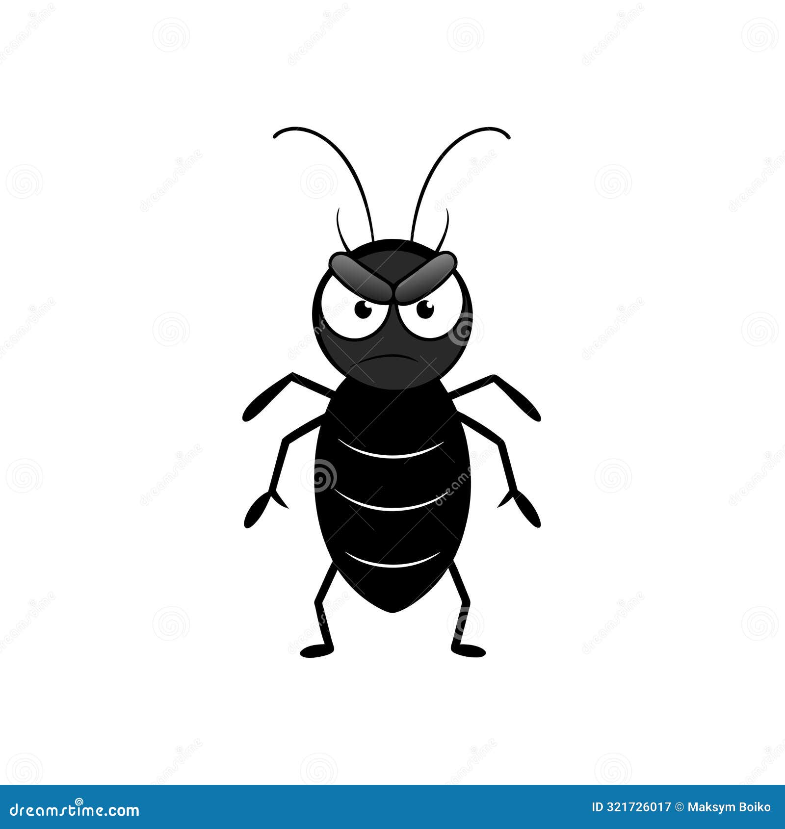 Black Aphid Bug Knocks Icon Vector Illustration Stock Vector ...