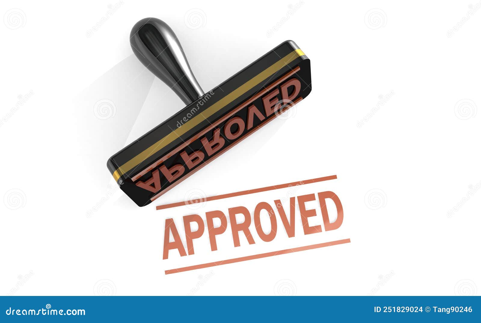 Black Approved Stamp with Red Text Stock Illustration - Illustration of ...