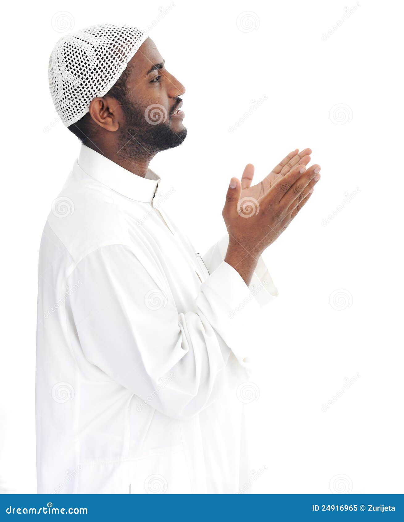 Black arabic man praying stock image. Image of american - 24916965