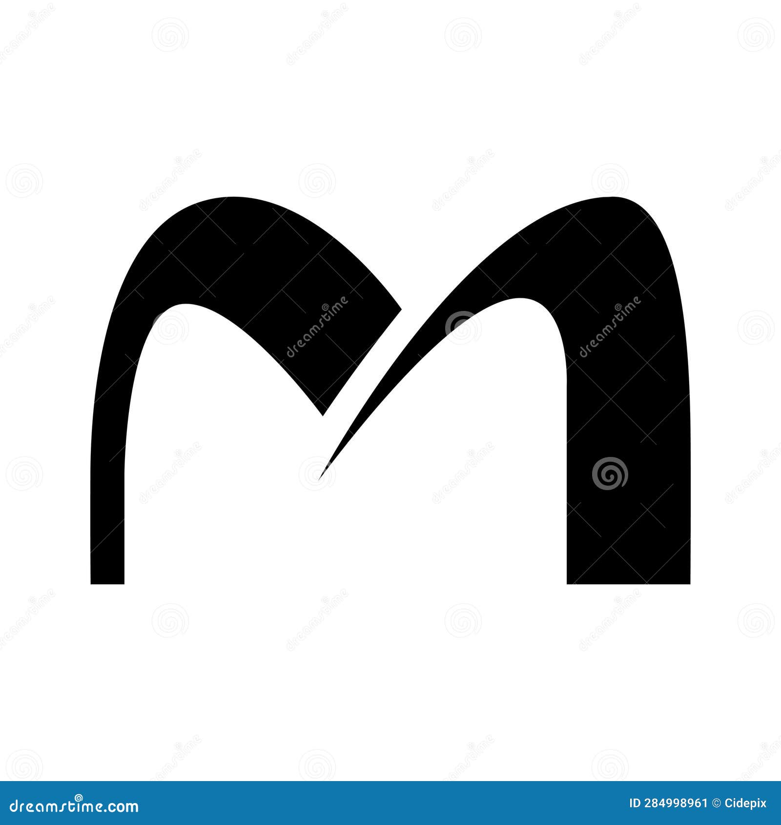 Black Arch Shaped Letter M Icon Stock Vector - Illustration of brand ...