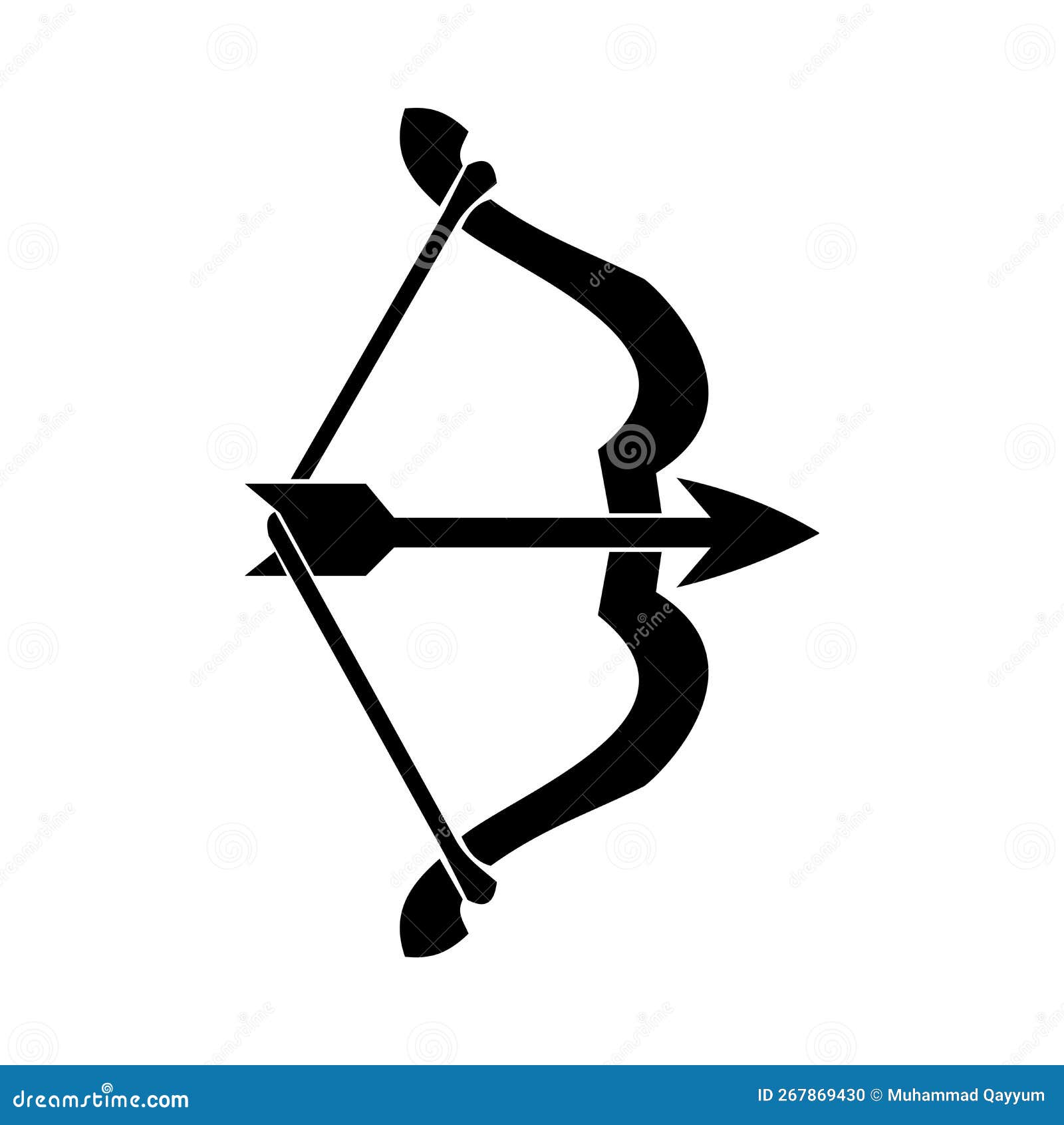 Black archery symbol stock illustration. Illustration of circle - 267869430