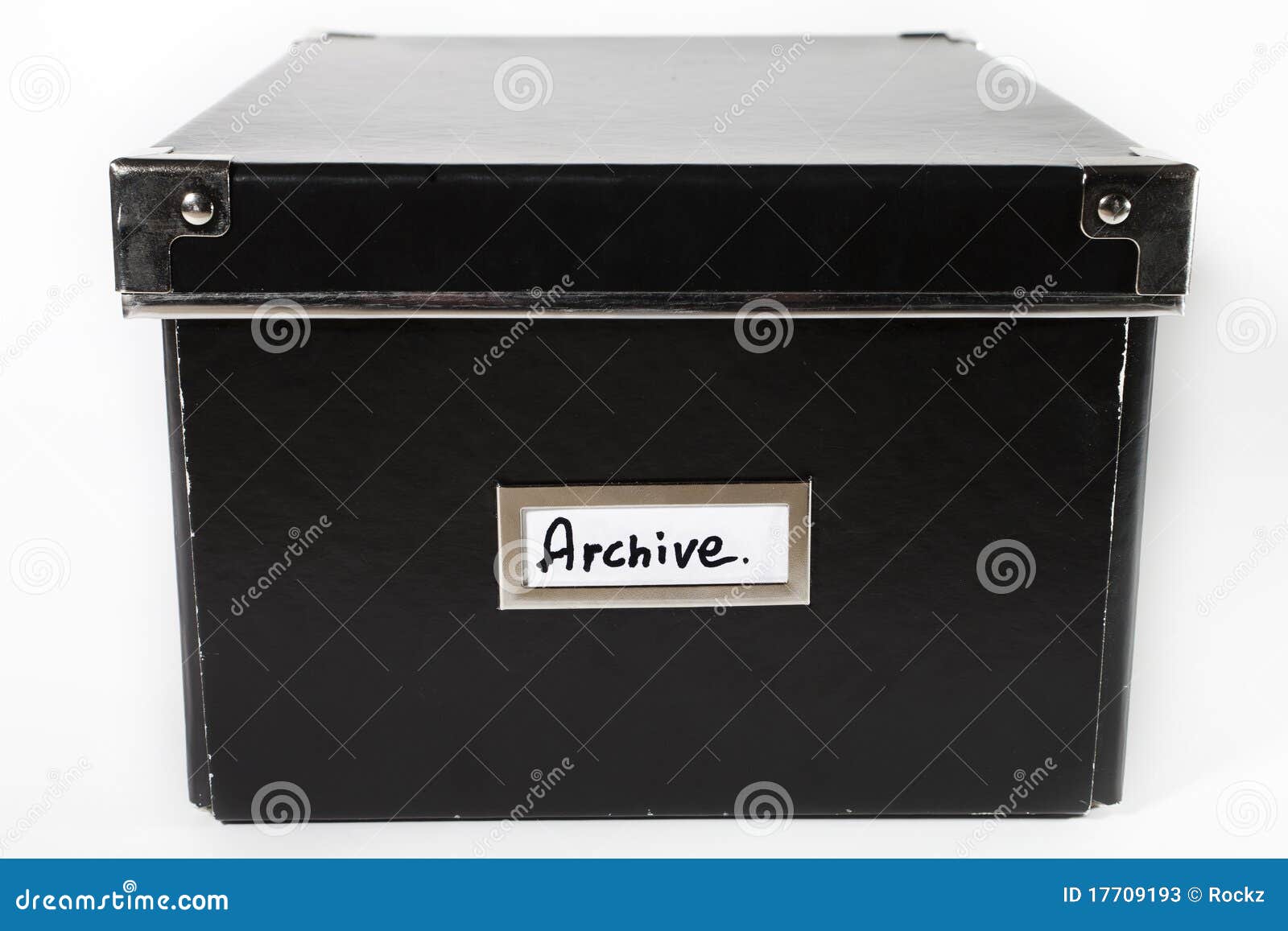 Black Archive Box Front View Stock Image - Image of archives, color ...