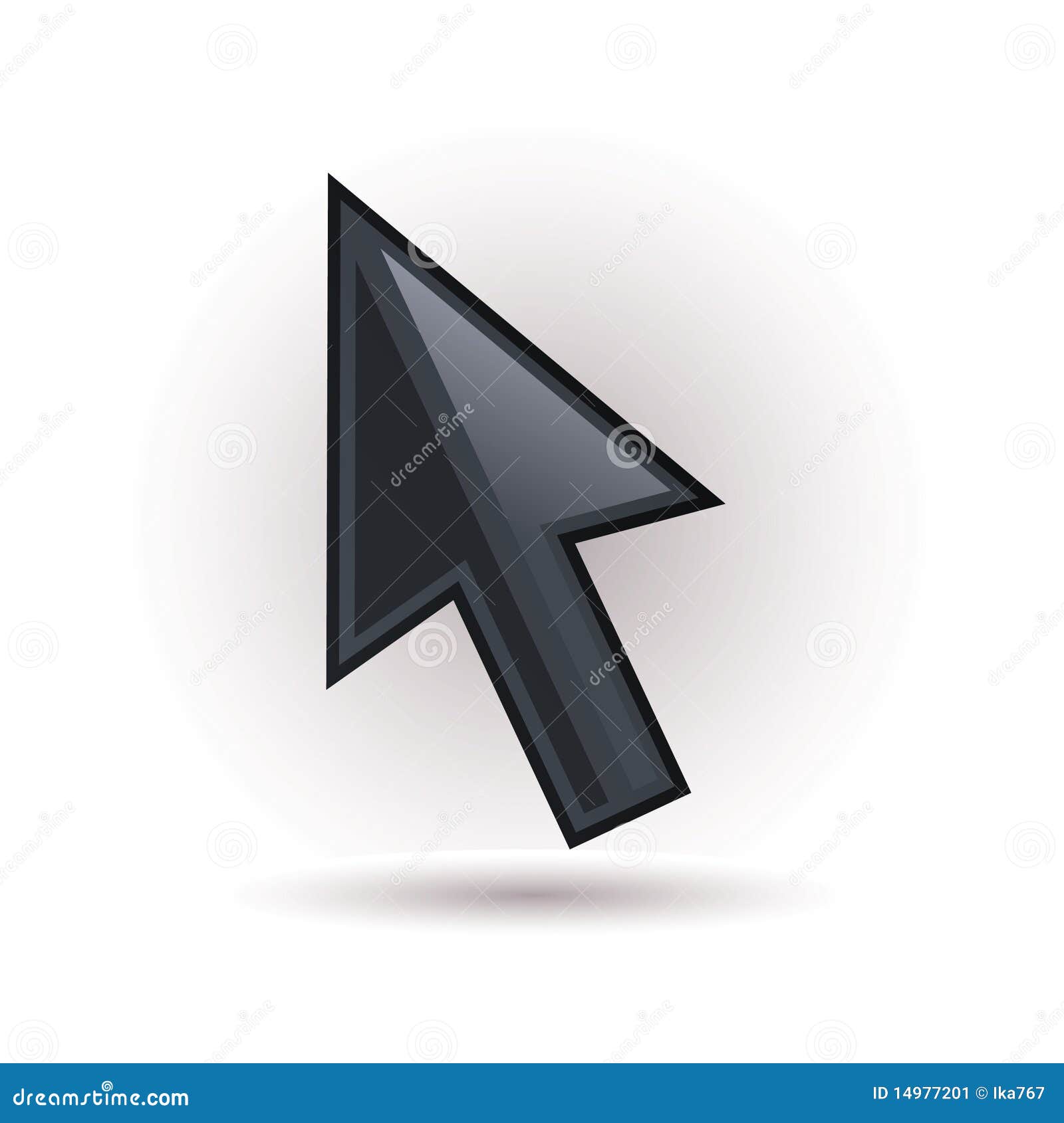 Black arrow stock vector. Illustration of black, computer - 14977201
