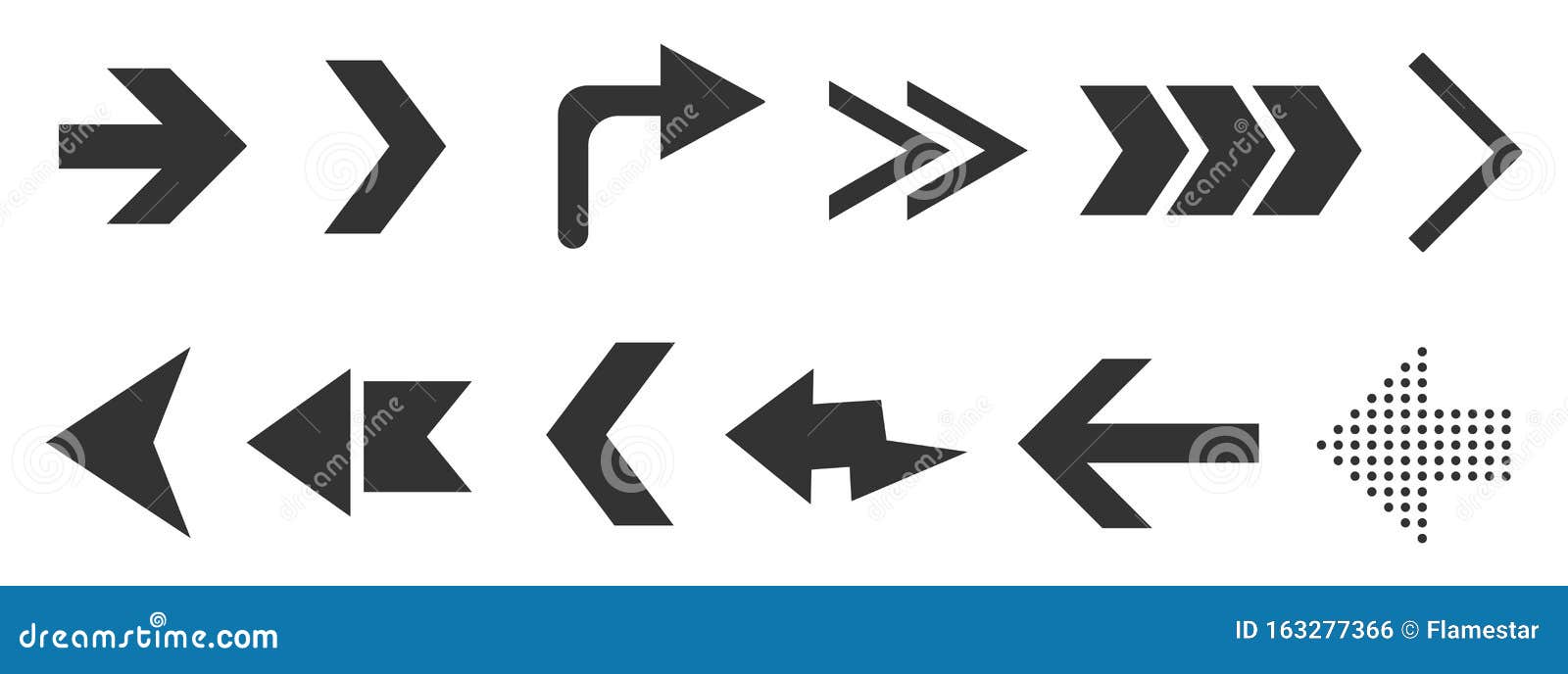 Black Arrow Buttons for Web Design Isolated on White. Stock Vector ...