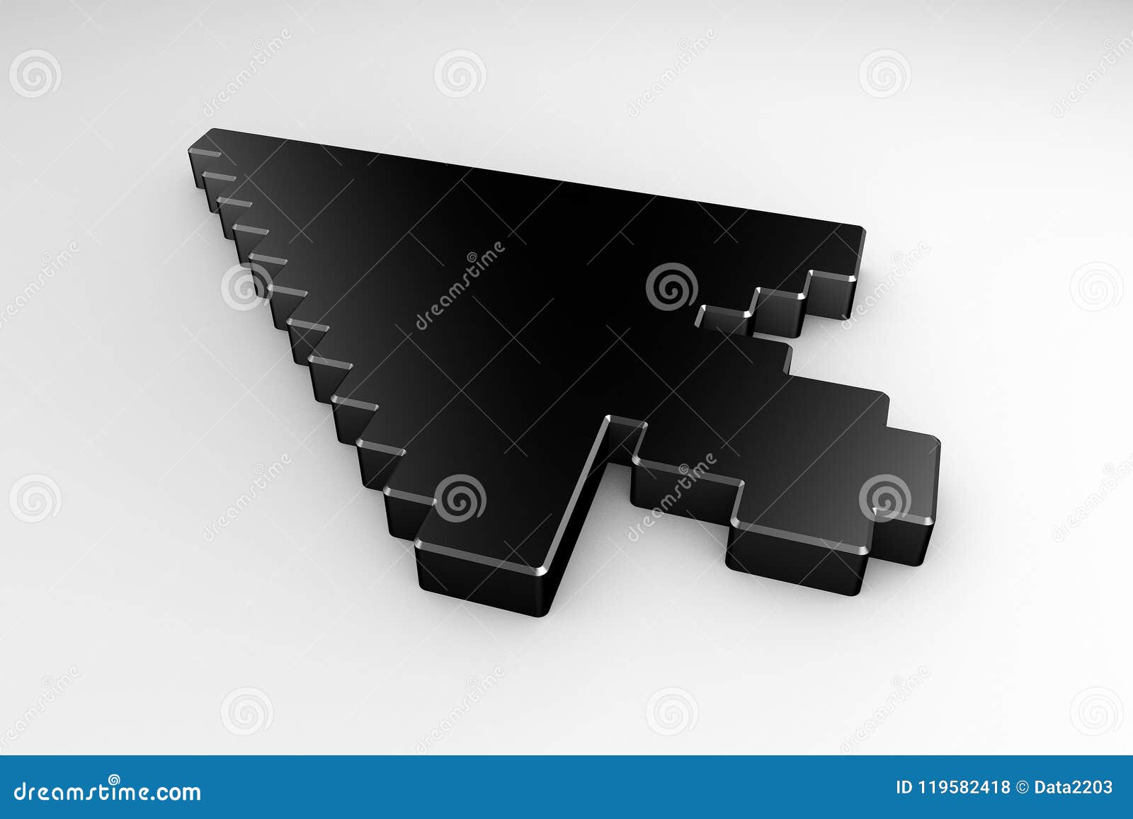 Black arrow cursor stock illustration. Illustration of cursor - 119582418