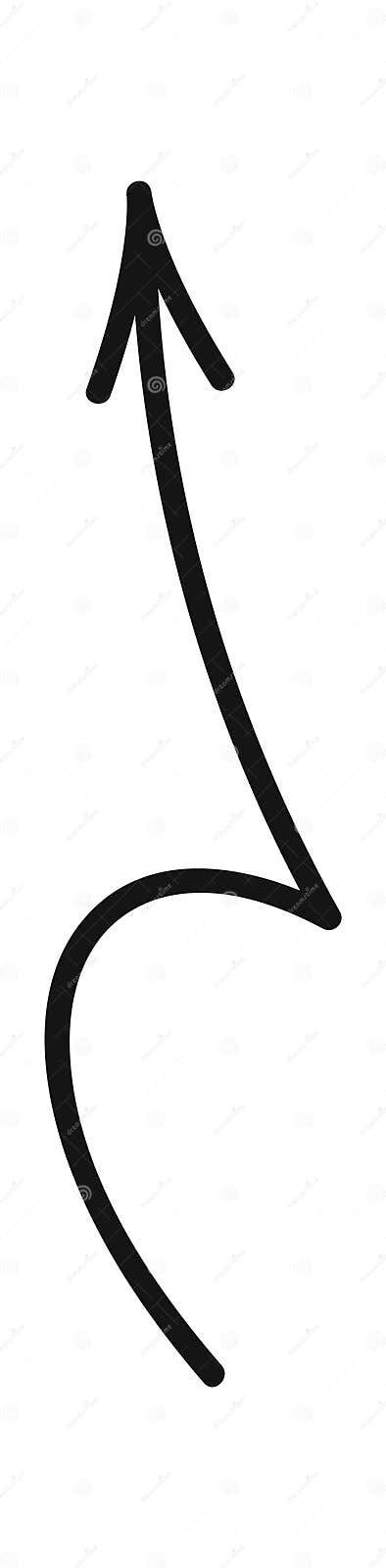 Black Arrow Direction Pointer Drawing Stock Illustration - Illustration ...