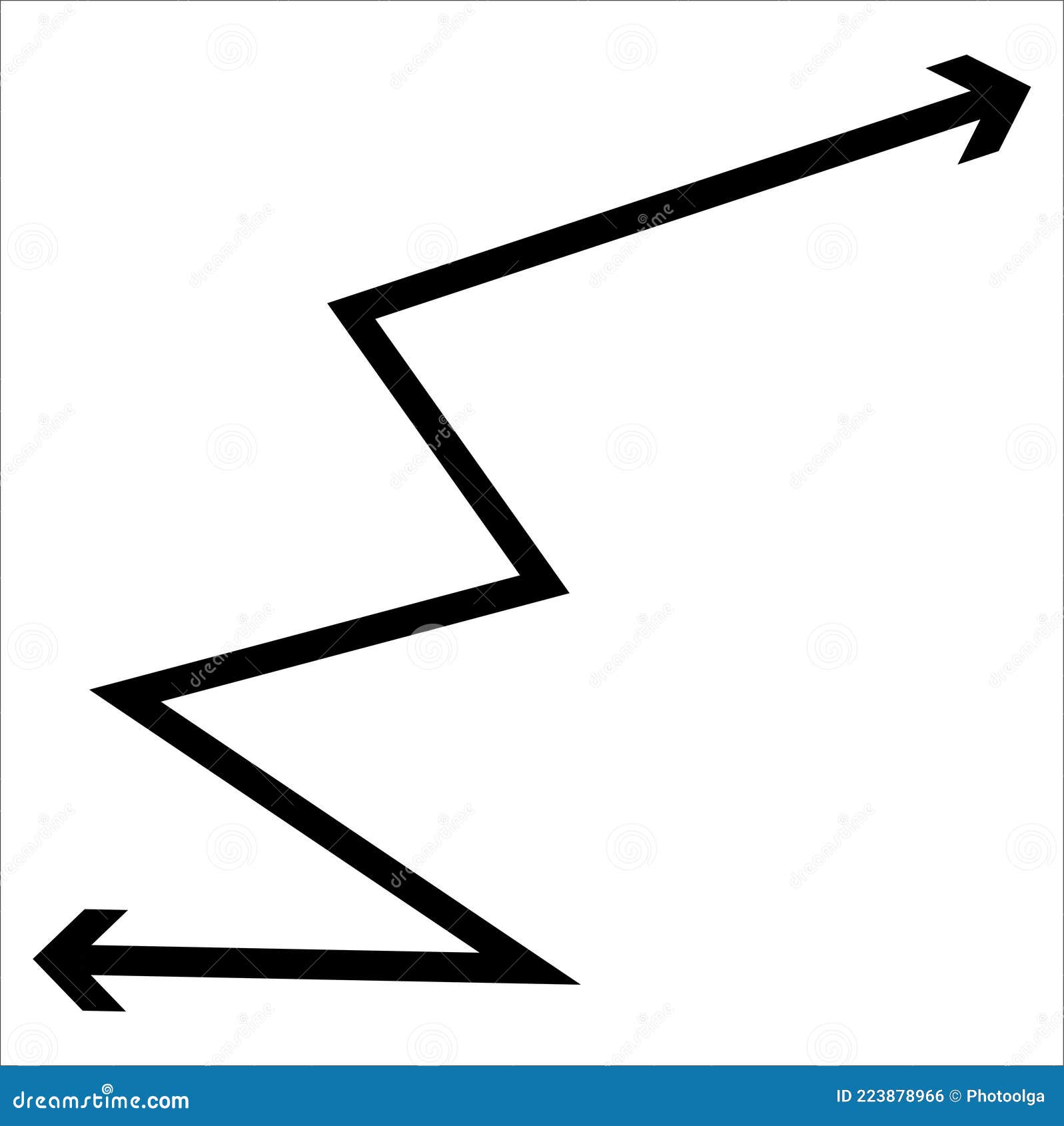 Black Arrow. Double-sided Arrow. Vector Illustration Stock Vector ...