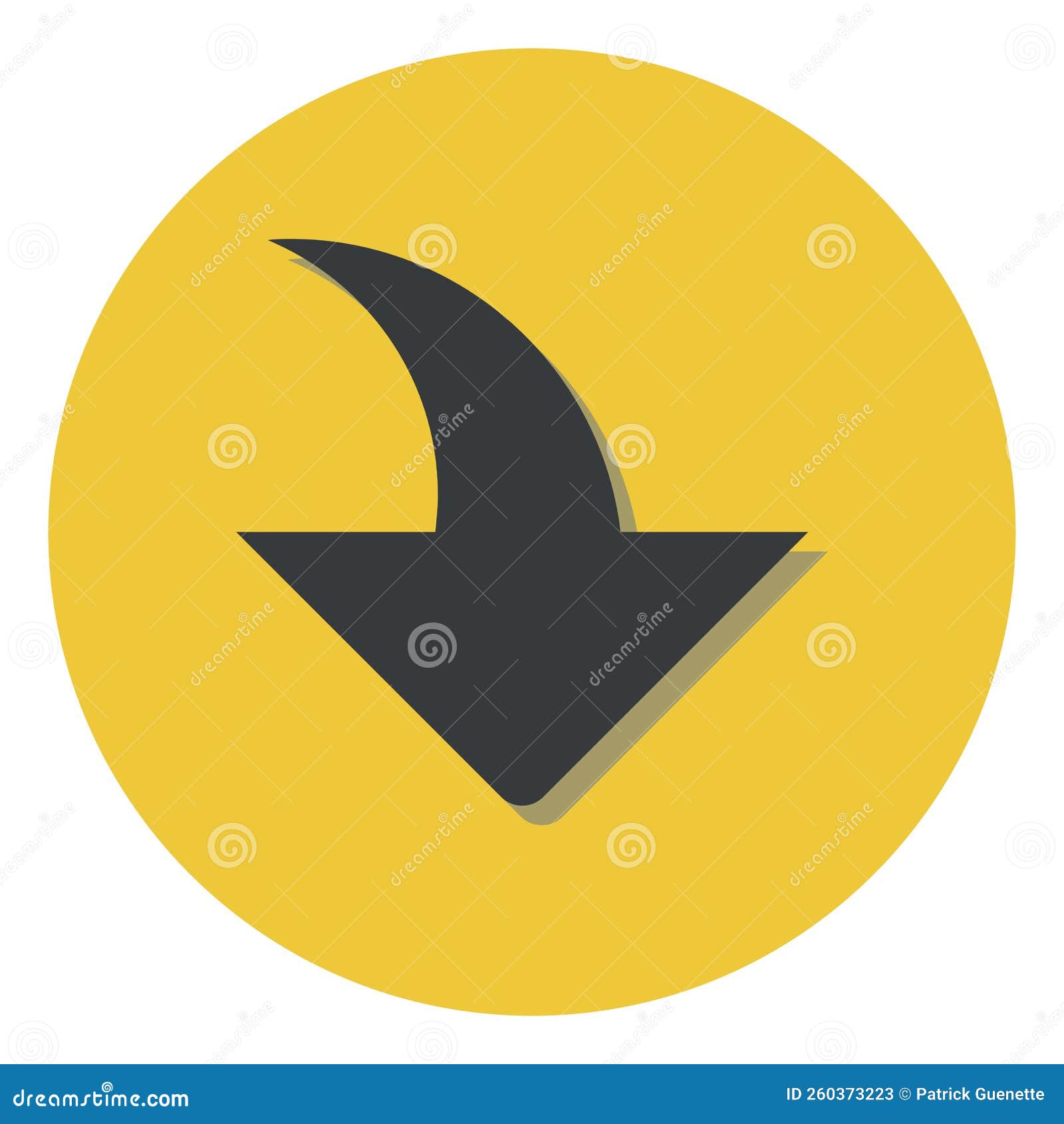 Black Arrow Pointing Down, Icon Stock Vector - Illustration of shape ...