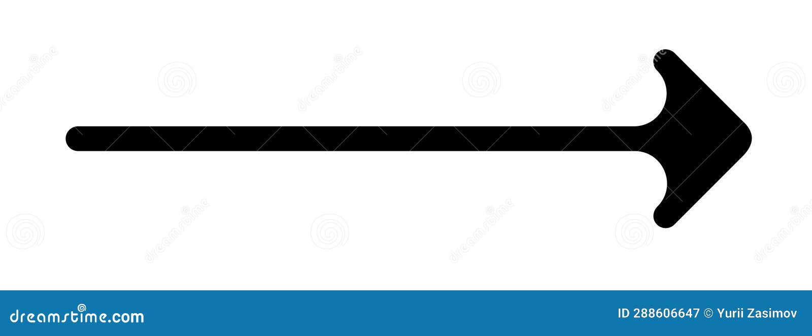 Black Arrow Pointing Right. Arrow Shape Element Stock Illustration ...