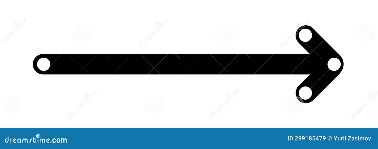 Black Arrow Pointing Right. Arrow Shape Element Stock Illustration ...