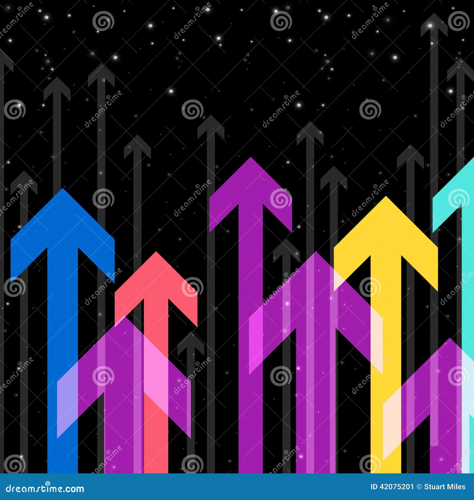 Black Arrows Background Means Upwards Direction or Rise Stock ...