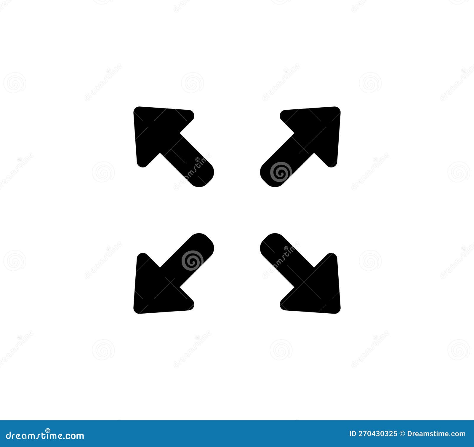 Black Arrows Point in Four Directions Stock Vector - Illustration of ...
