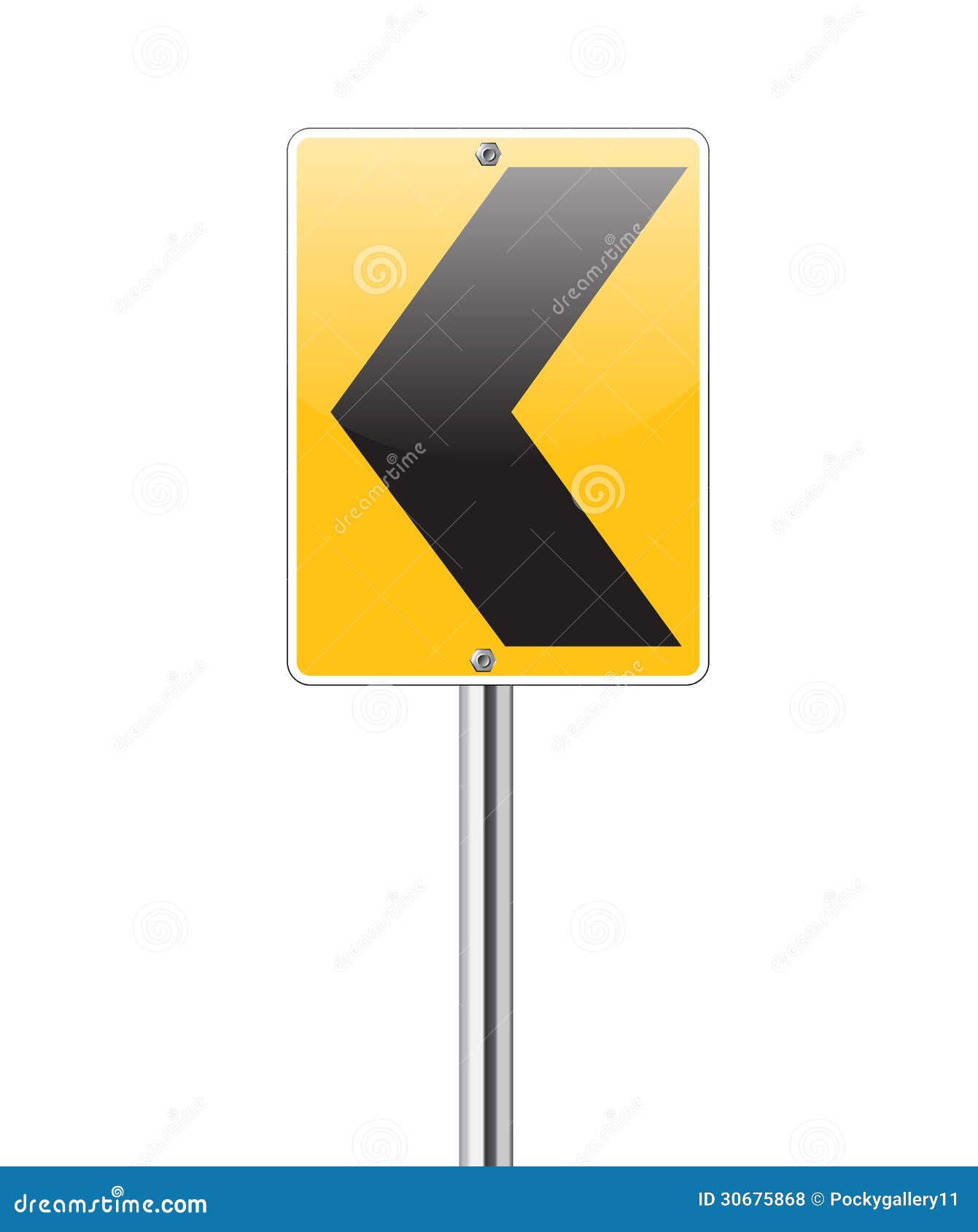 Black Arrows Pointing Left on Yellow Traffic Sign Stock Vector ... Black Arrows Pointing Left on Yellow Traffic Sign Stock Vector ...