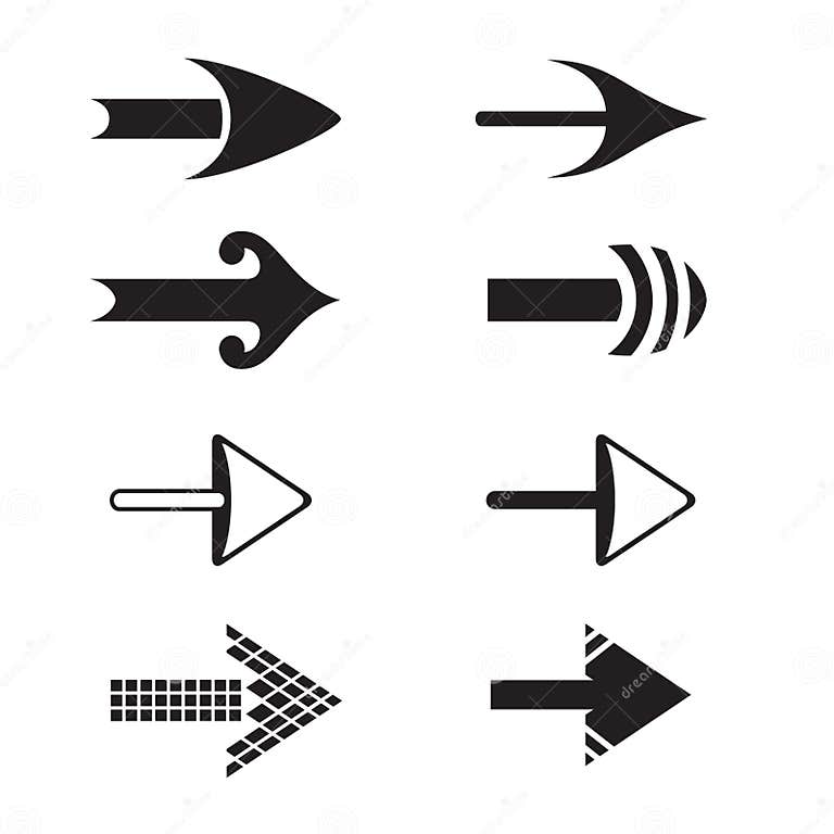 Black arrows stock vector. Illustration of arrowheads - 31395835