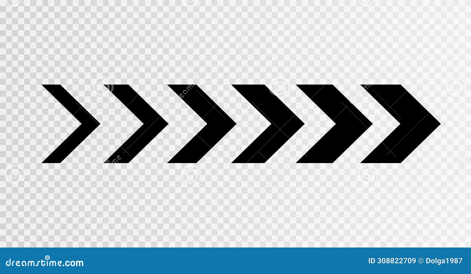 Black Arrows on a Transparent Background Indicate the Direction of ...