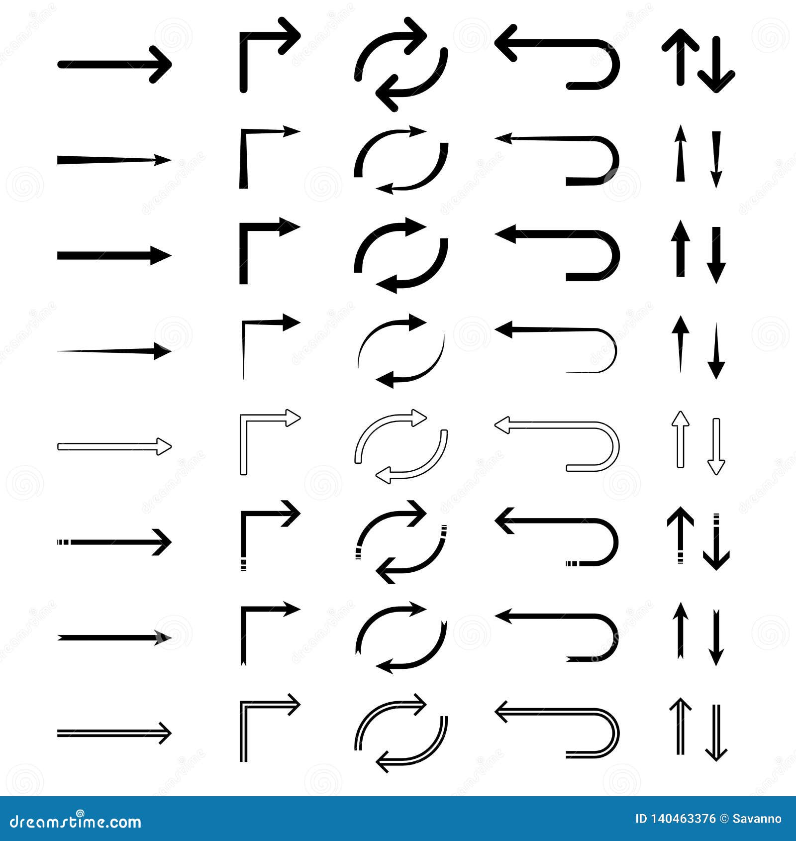 Black arrows stock vector. Illustration of background - 140463376