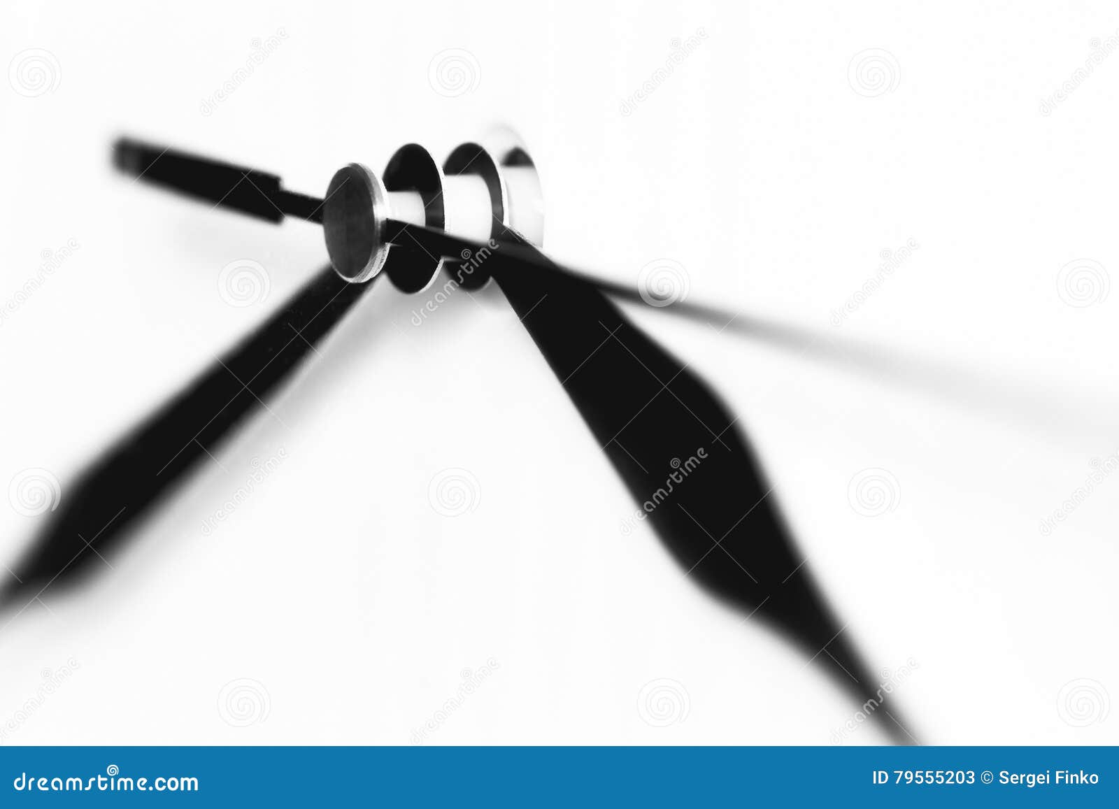 Black Arrows on a White Dial Stock Image - Image of symbol, decoration ...