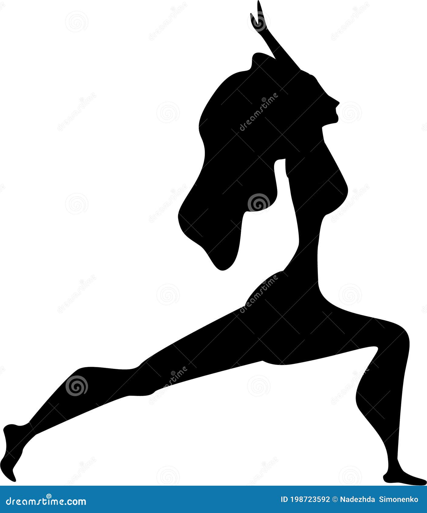 Black Art Yoga Poses Illustration for Website or Design Stock Vector ...