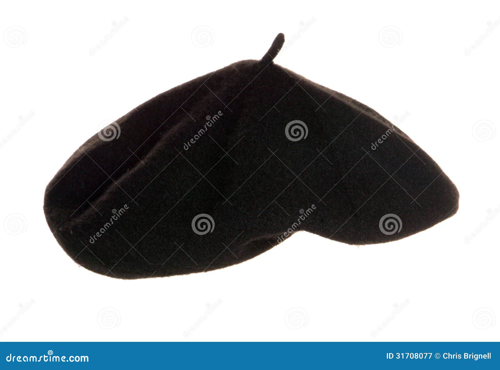 Black artist hat stock image. Image of white, cutout - 31708077