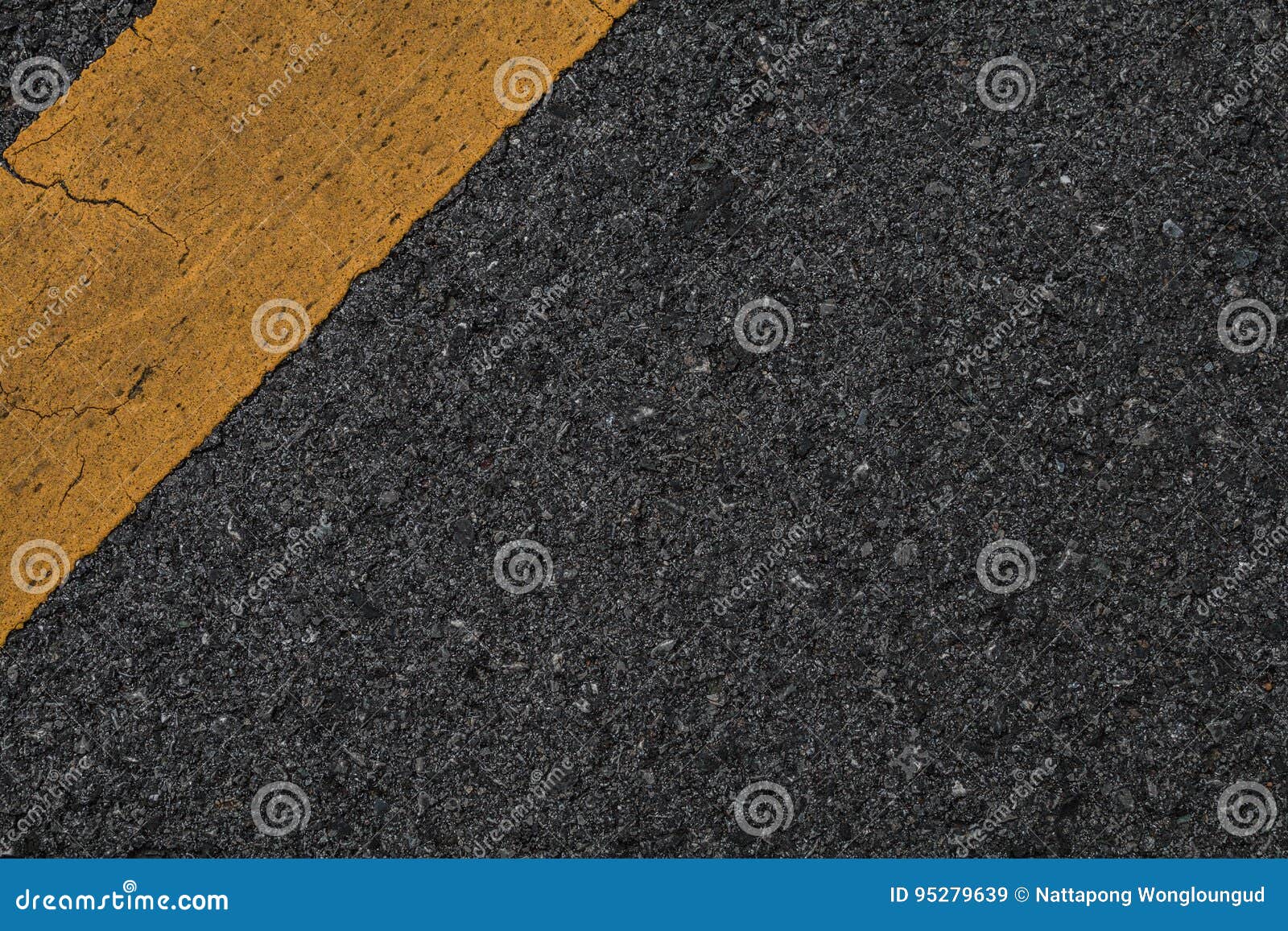 Black Asphalt Road Texture Line Yellow. Stock Image - Image of concept ...