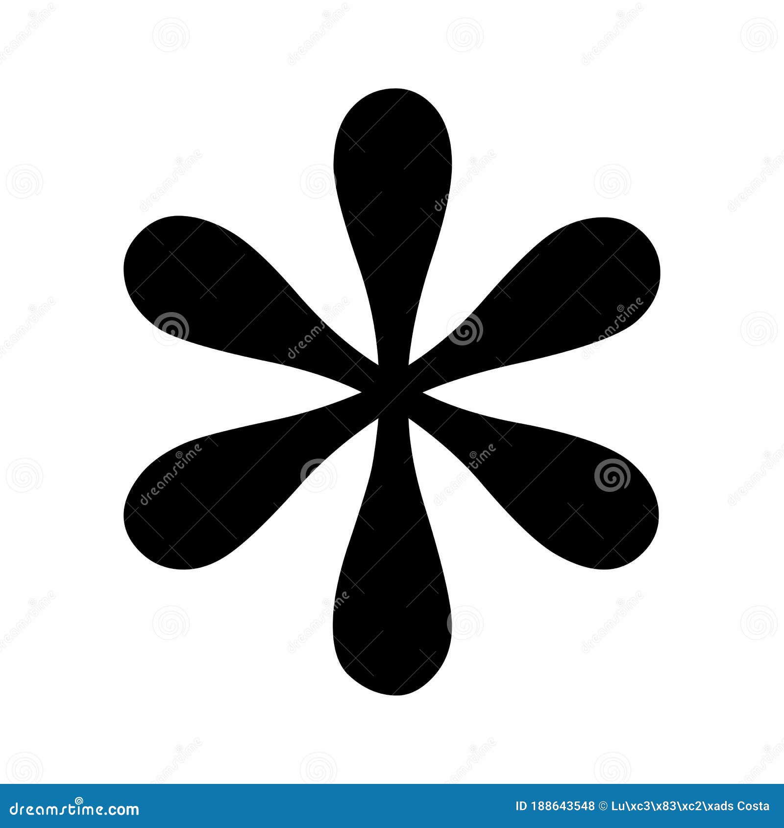 White Asterix Symbol