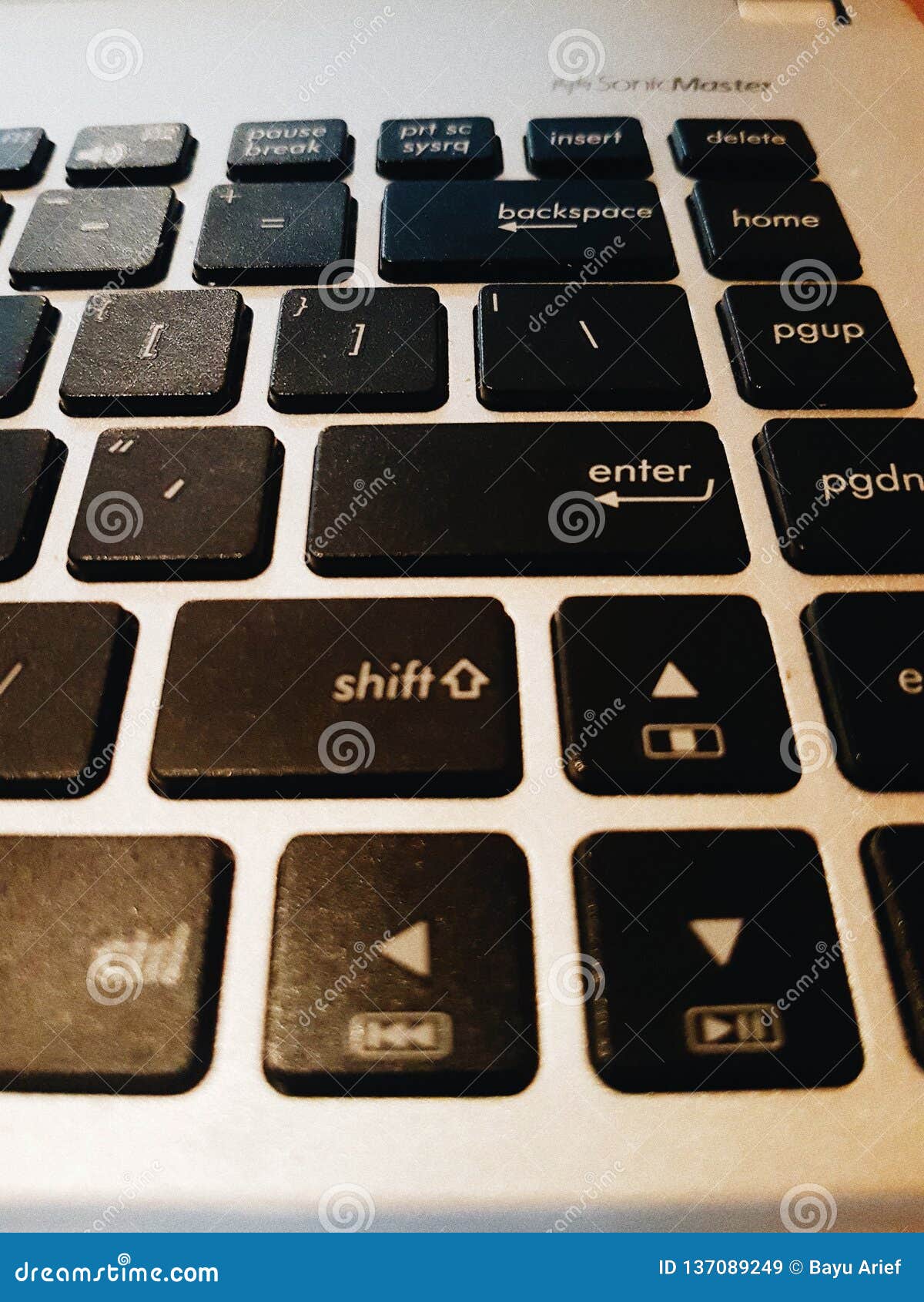 A Black Asus Keyboard Keypad Stock Image - Image of indoor, processed ...