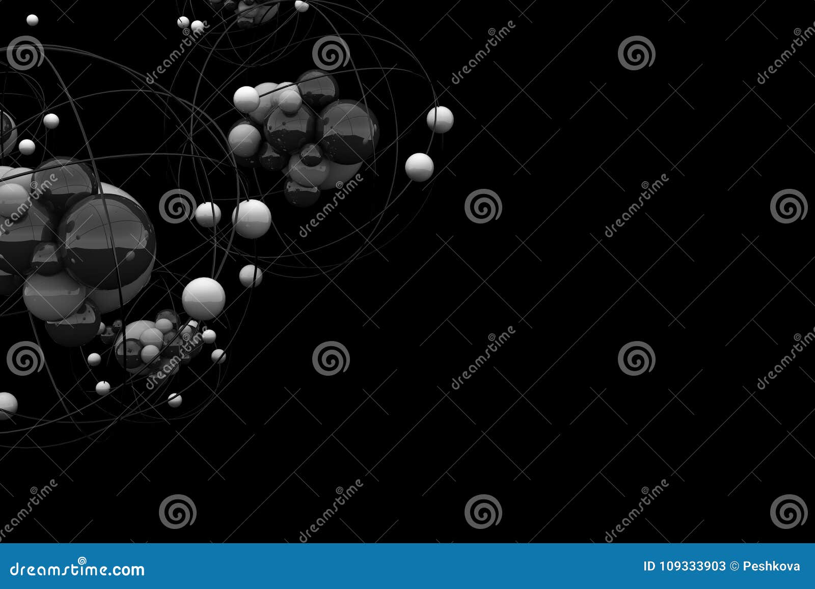 Atom Background, Shining Nuclear Model Atoms And Electrons. Physics ...