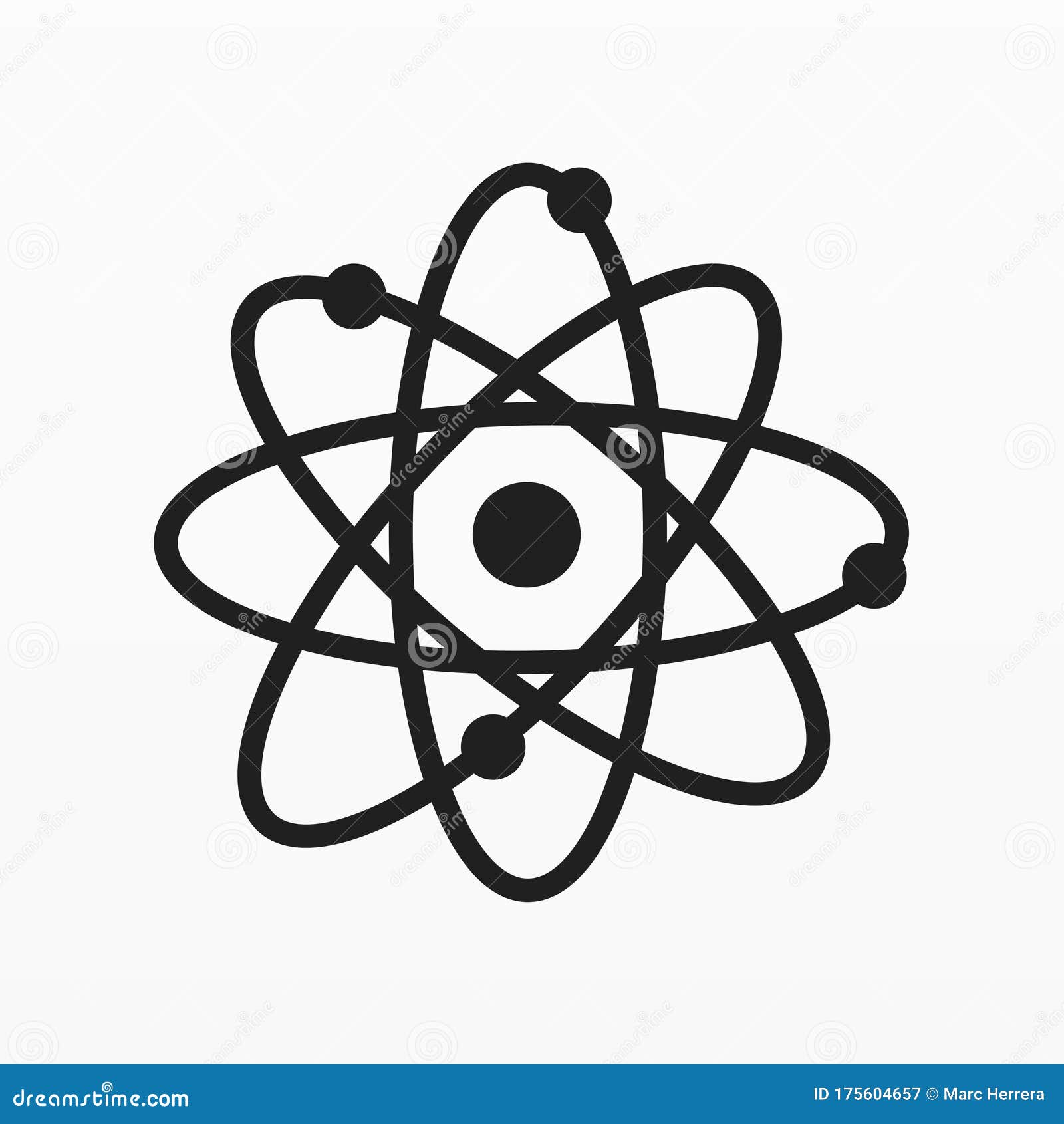 Black Atom Symbol Vector Design Stock Illustration - Illustration of ...