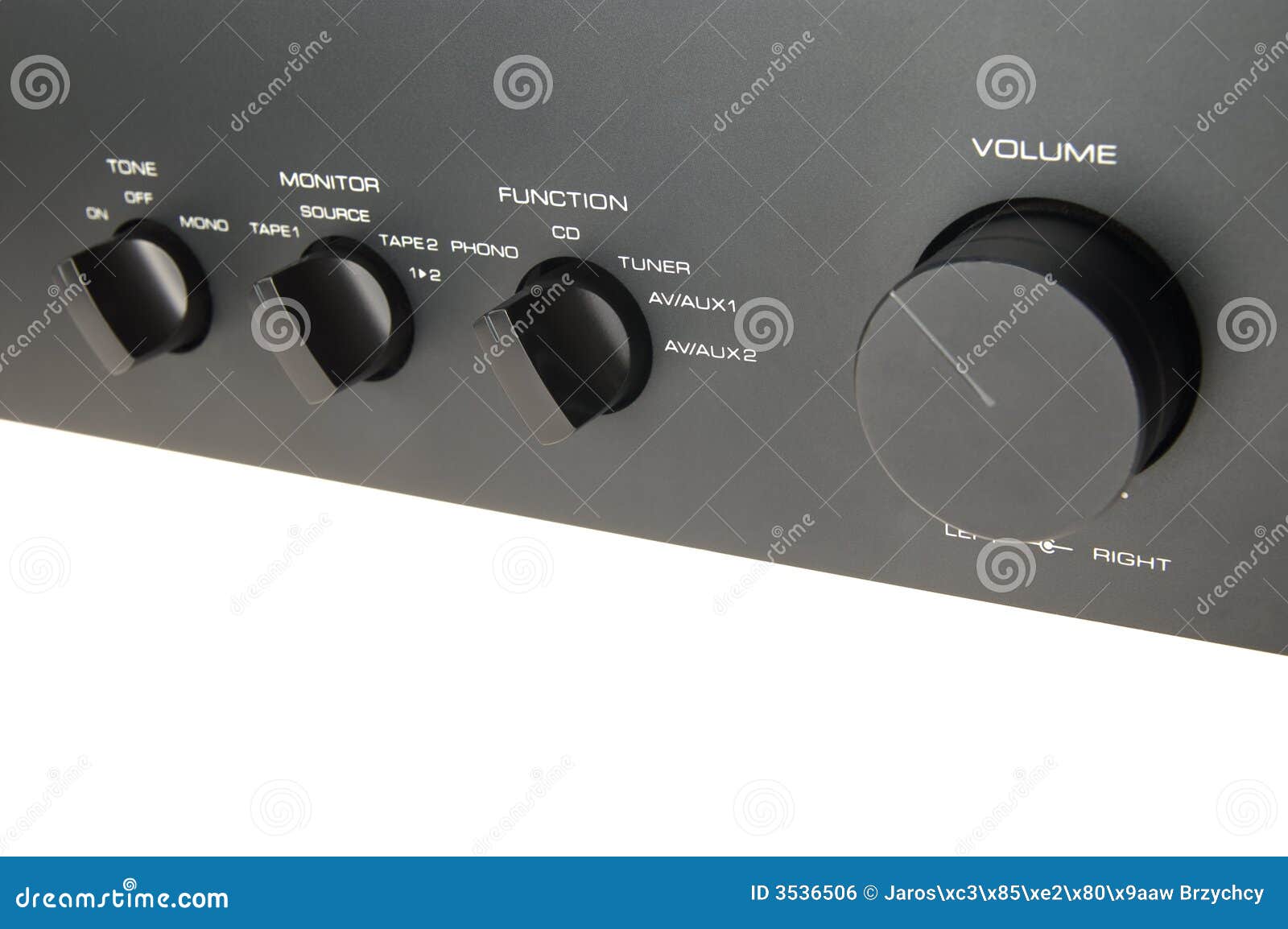 Black audio amplifier stock photo. Image of equipment - 3536506