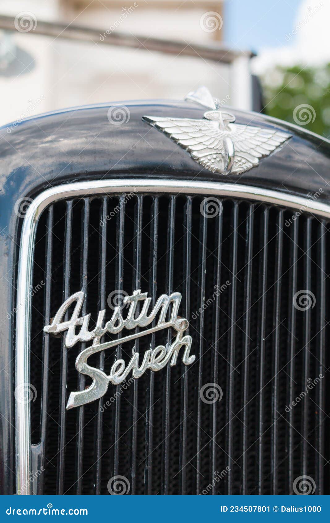 Black Austin Seven Tourer Cabriolet - Front Grid Editorial Photo ...