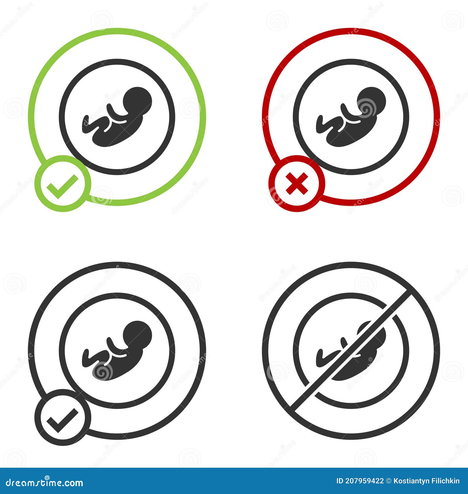 Black Baby Icon Isolated on White Background. Circle Button Stock ...