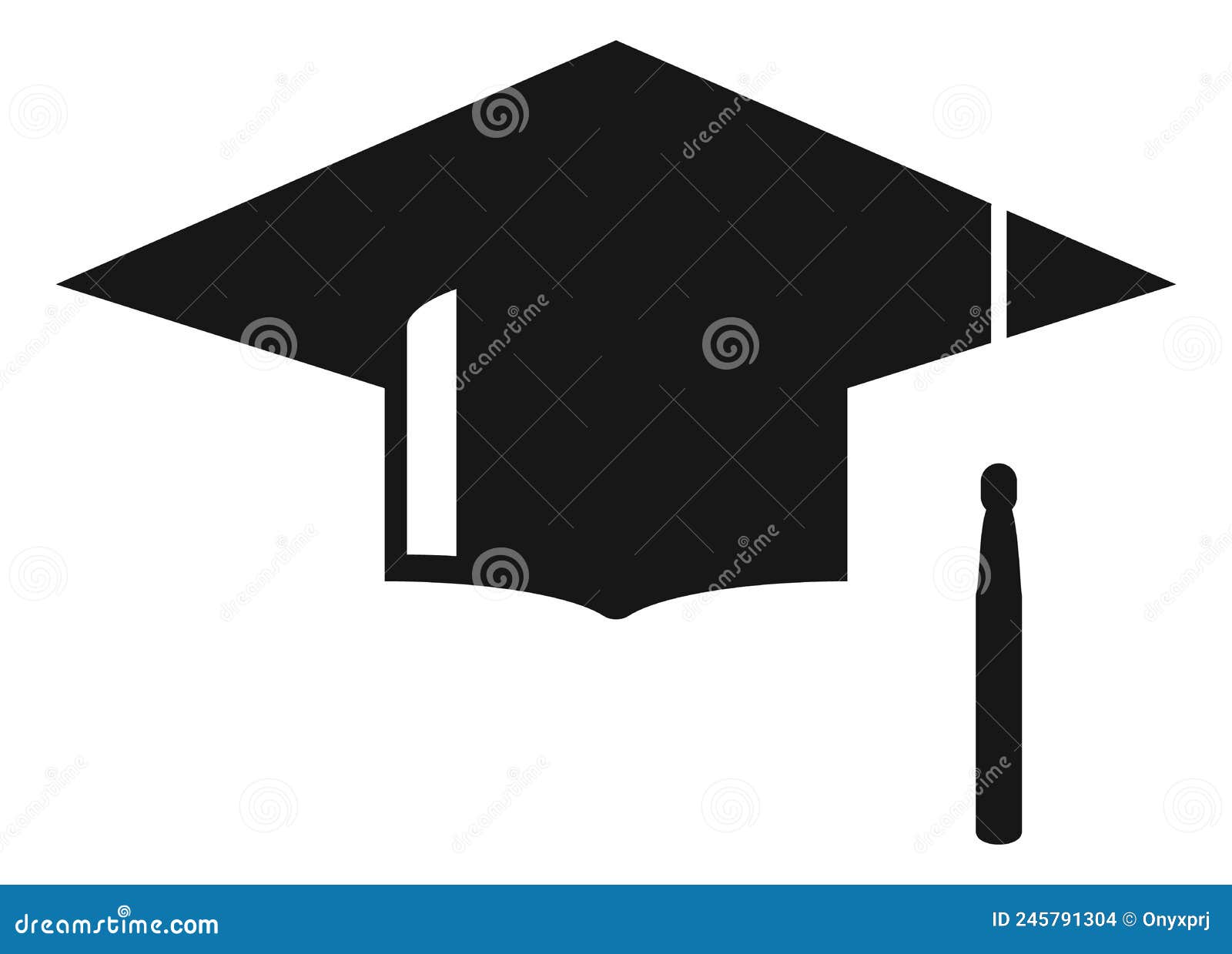 Black Bachelor Cap Icon. Graduation Hat Symbol Stock Vector ...