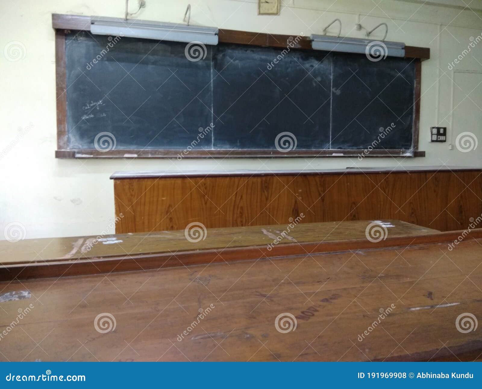 Black Backboard on Wall, Classroom, Study Place Stock Photo - Image of ...