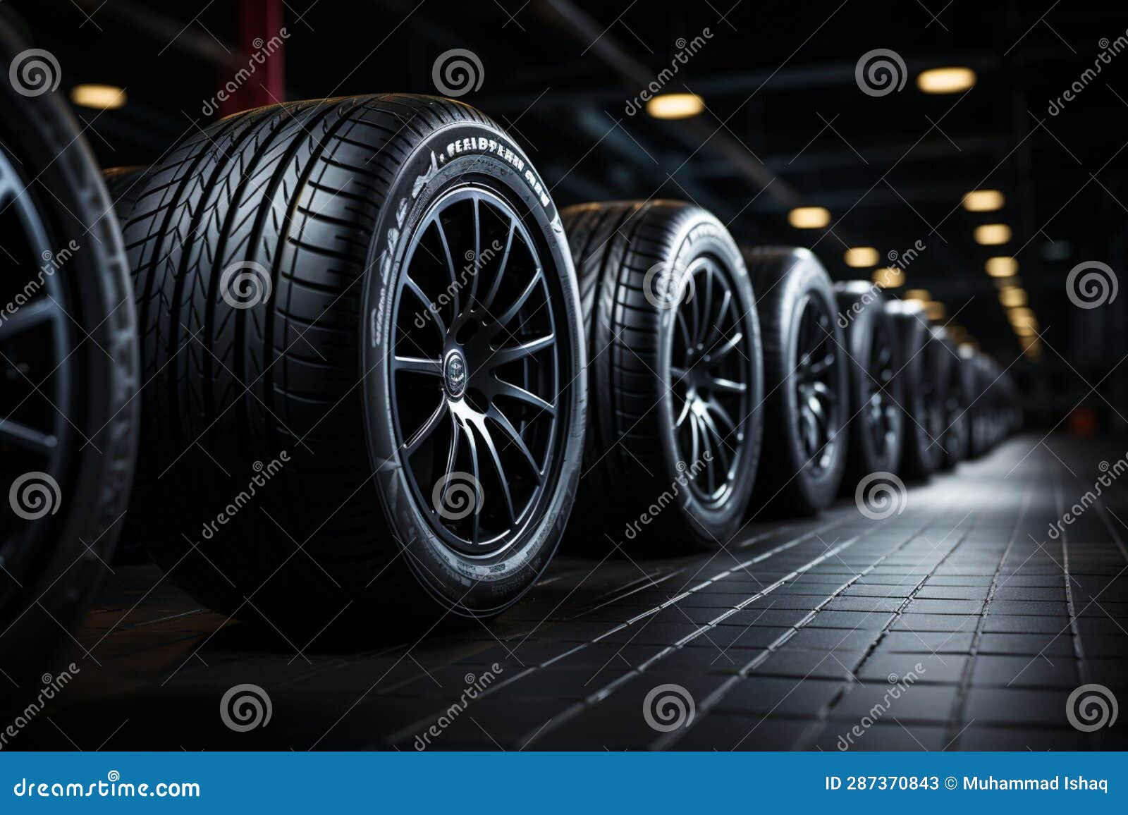 Black Backdrop Emphasizes Fuel Efficient Summer Tires, Studio Shot with ...