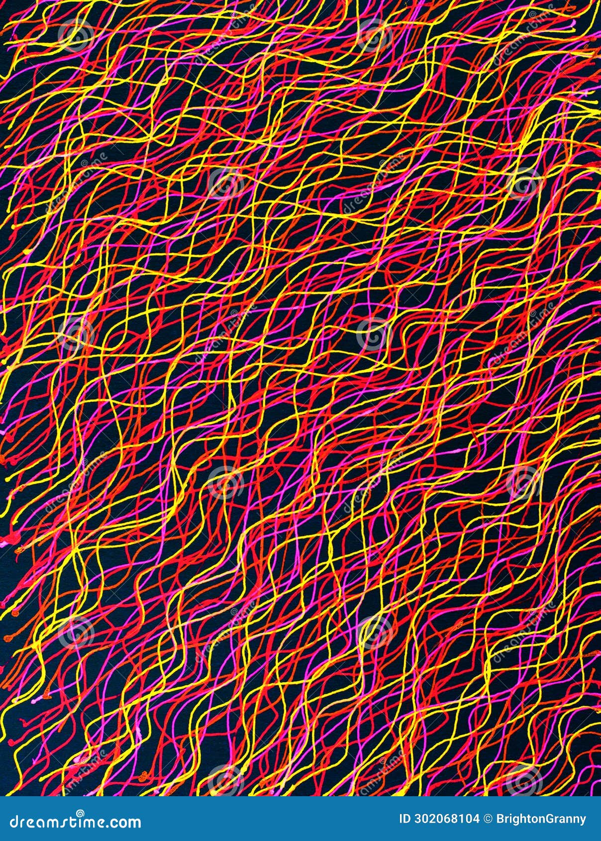 A Background of Bright Diagonal Coloured Squiggles on Paper. Stock ...