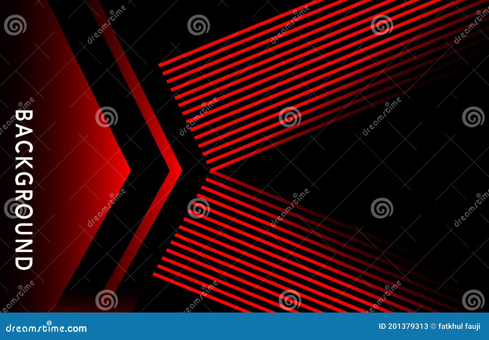 Black Backgorund Modern Effect with Red Line Graphich Stock Vector ...
