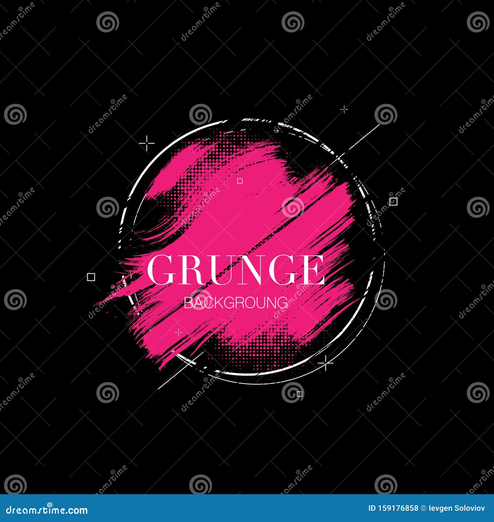 Grunge line circle frame stock vector. Illustration of pattern - 159176858